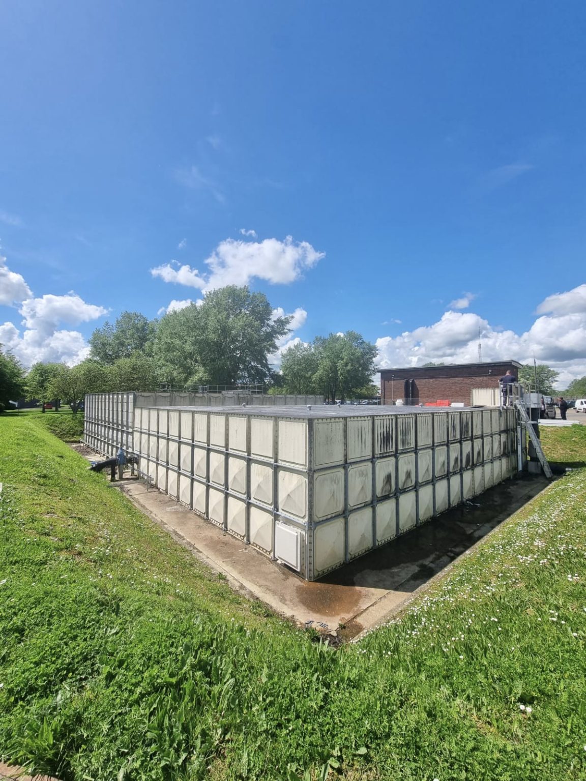 Hollow GRP Water Tank Roof Support Replacements - Echo Square